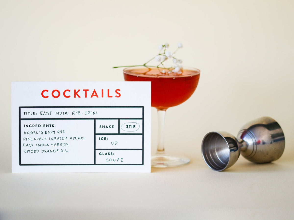 Cocktail Recipe Card - Hudson’s Hill